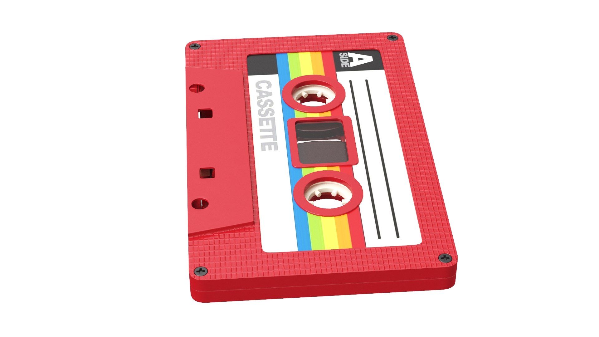 Cassette Tape Red Model - TurboSquid 1897898