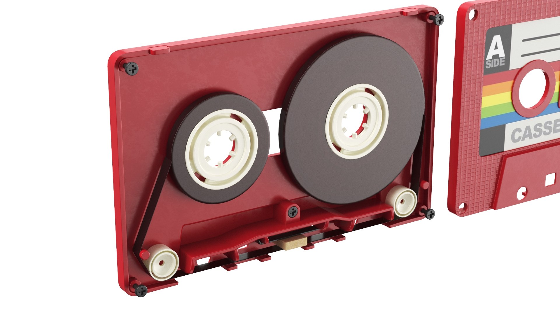 Cassette Tape Red Model - TurboSquid 1897898