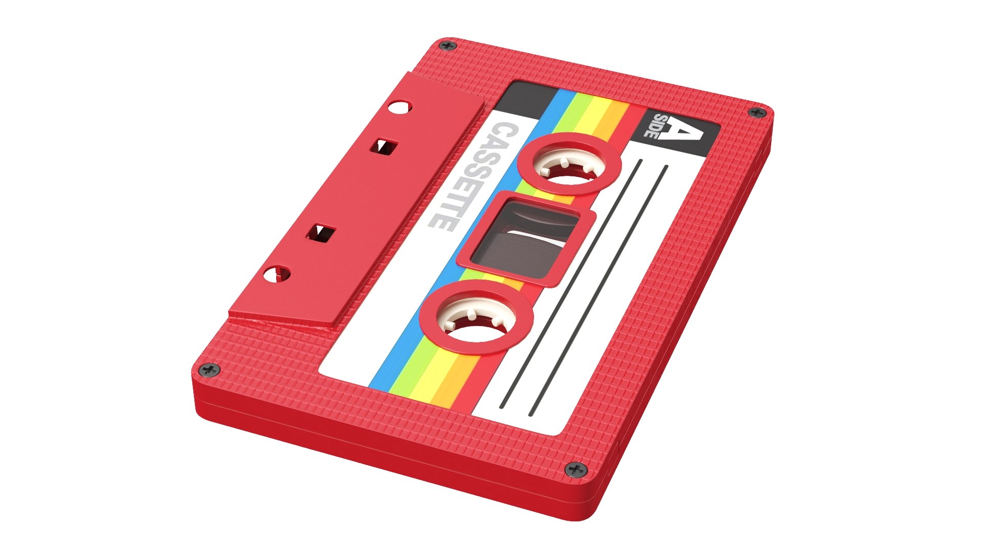 Cassette Tape Red Model - TurboSquid 1897898