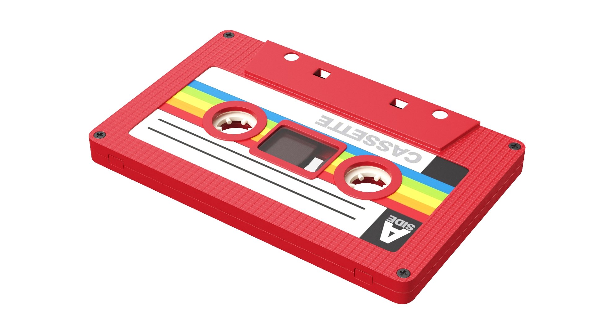Cassette Tape Red Model - TurboSquid 1897898