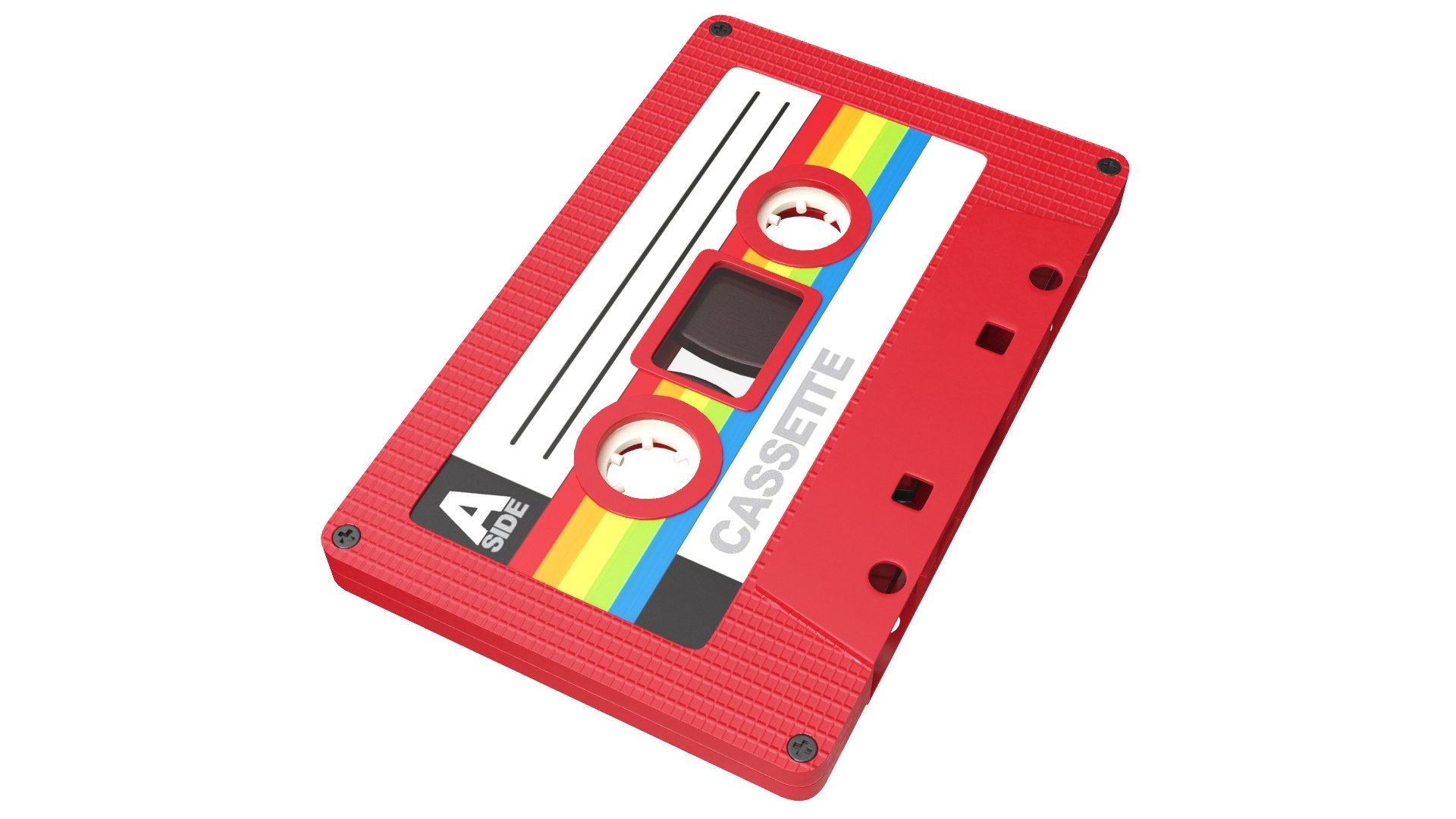 Cassette Tape Red model - TurboSquid 1897898