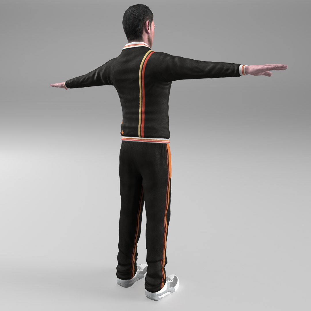 male sport player 3d model
