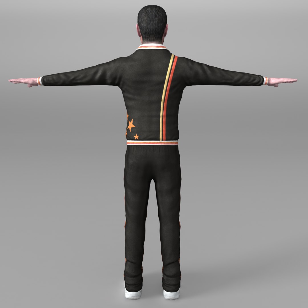 male sport player 3d model