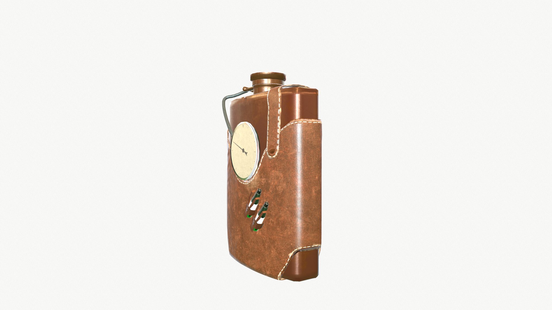 3d steampunk flask model