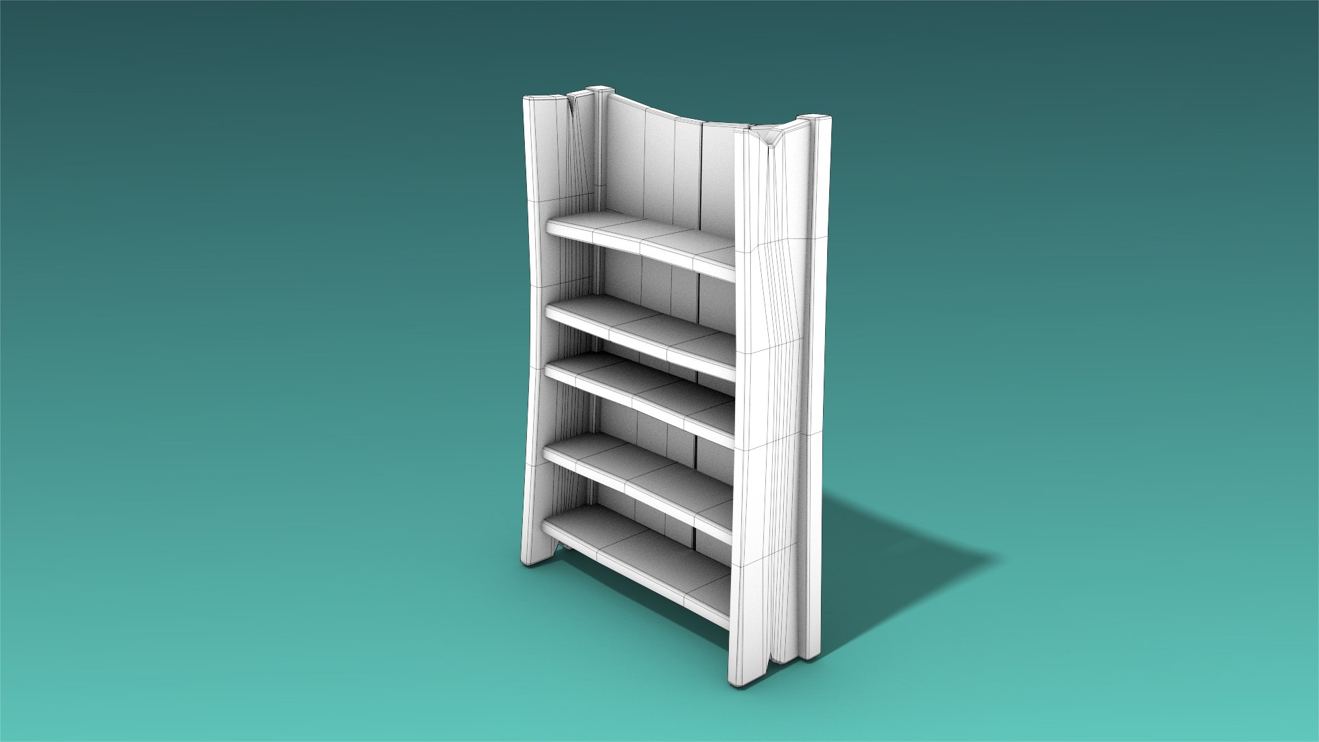 Low-poly Shelf 3D Model - TurboSquid 1658476