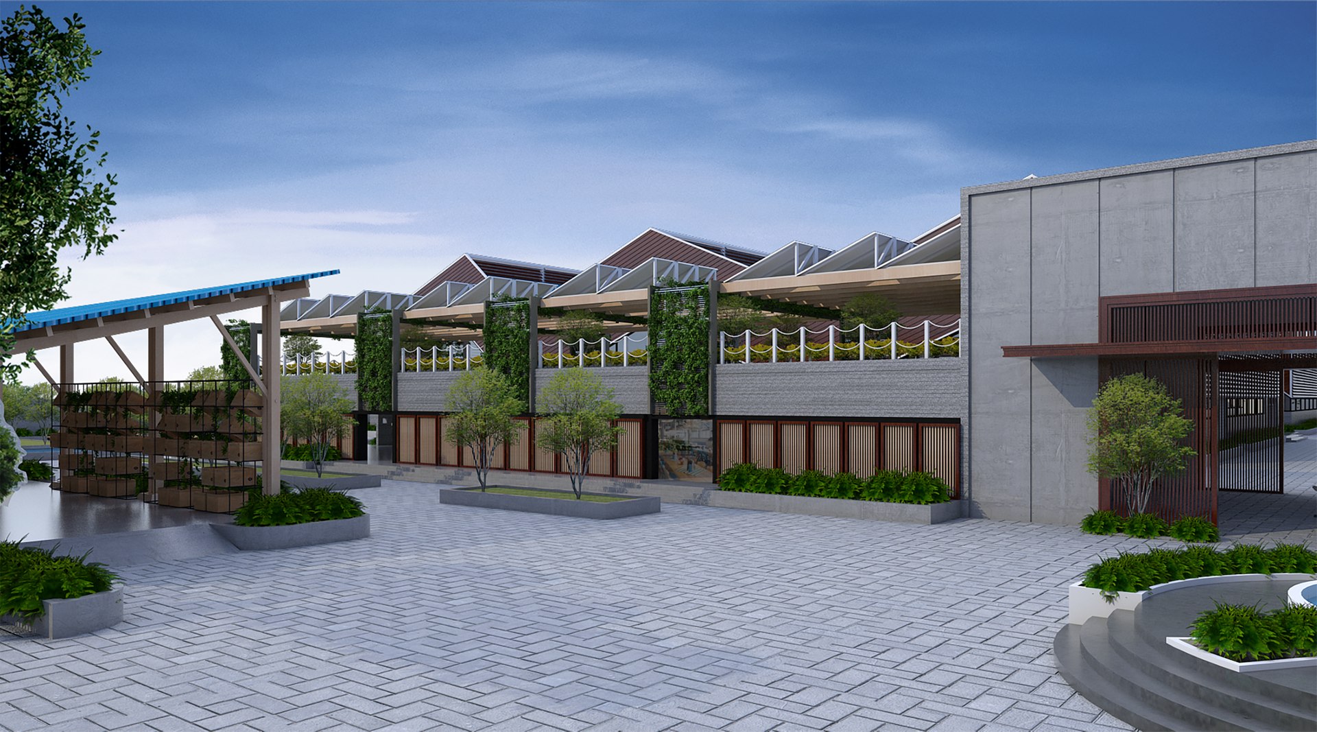 3D Wood Green Factory - TurboSquid 1454229