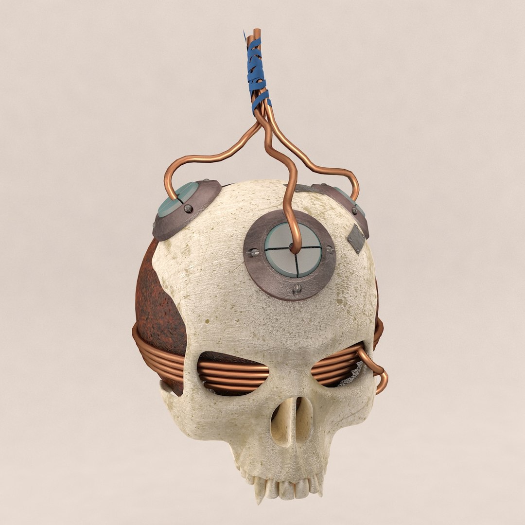 Skull Bomb 3d Model