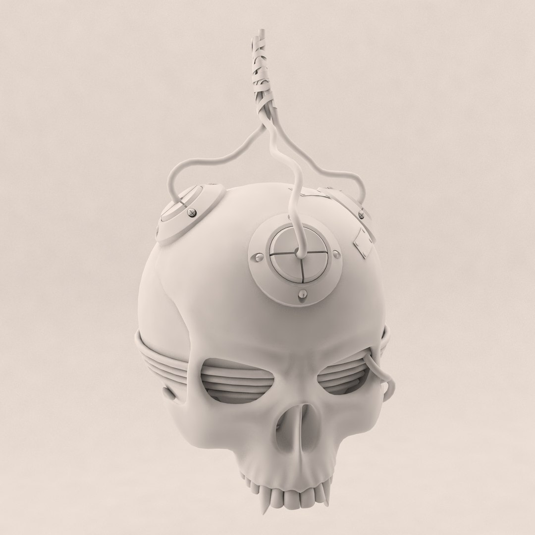 Skull Bomb 3d Model