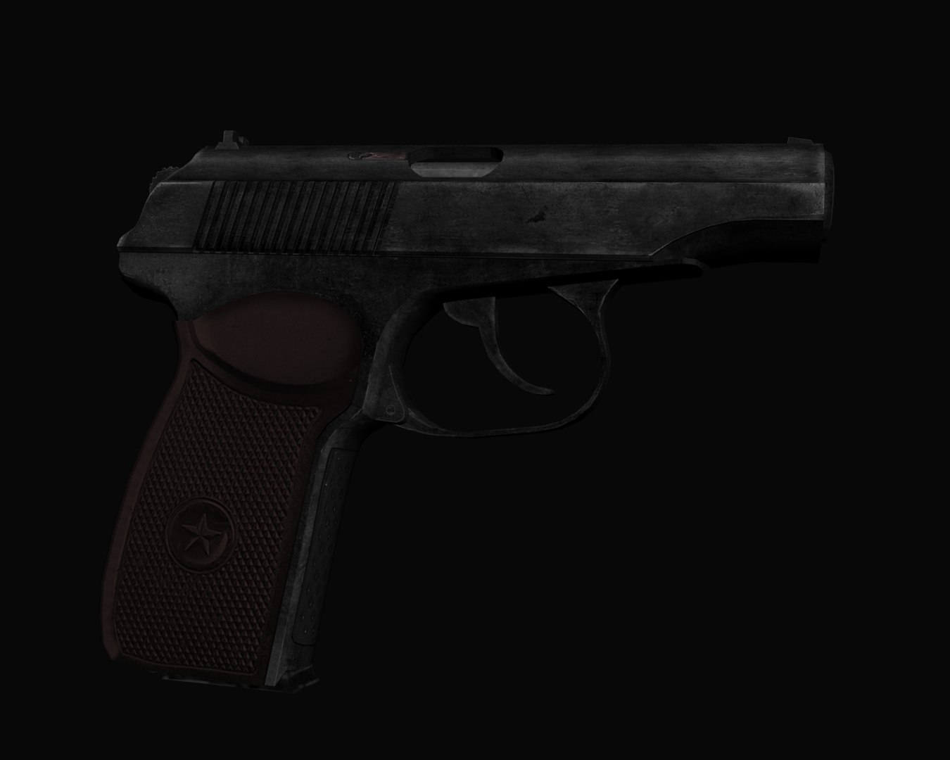 3d Model Pistol Makarov Gun