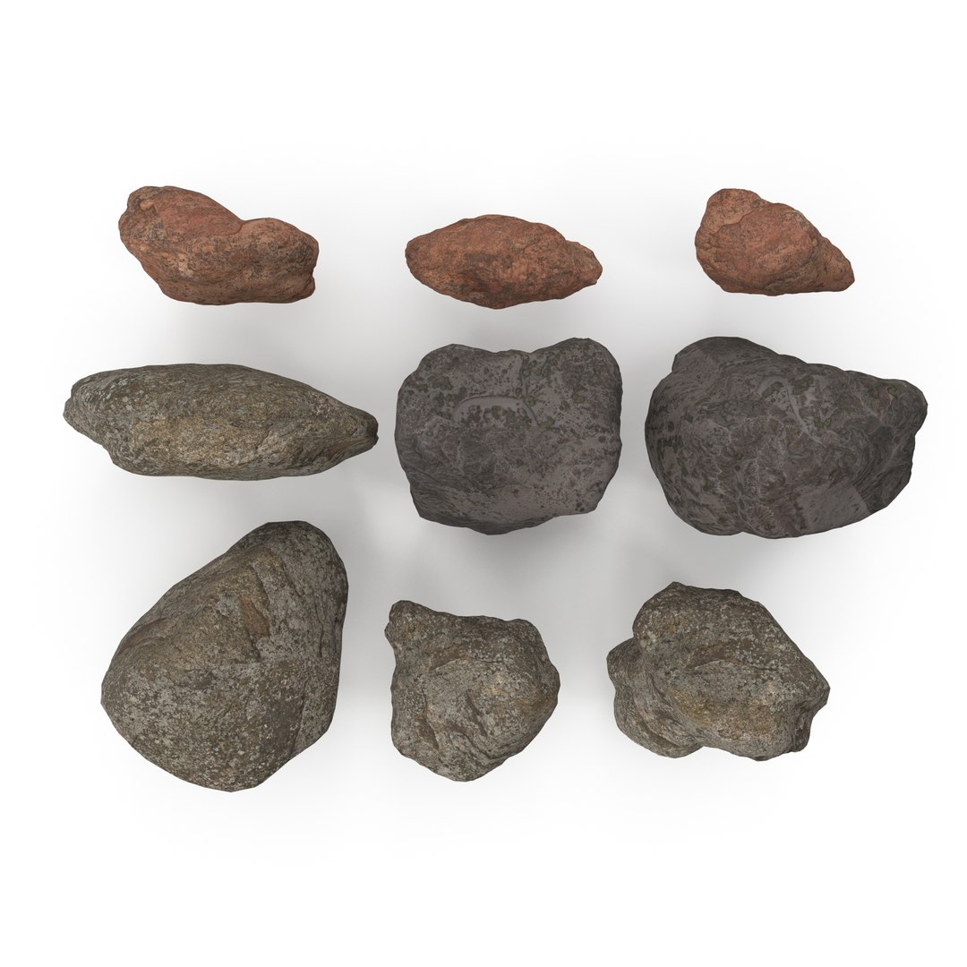 3D Lowpoly Rock PACK 10 model - TurboSquid 2099350