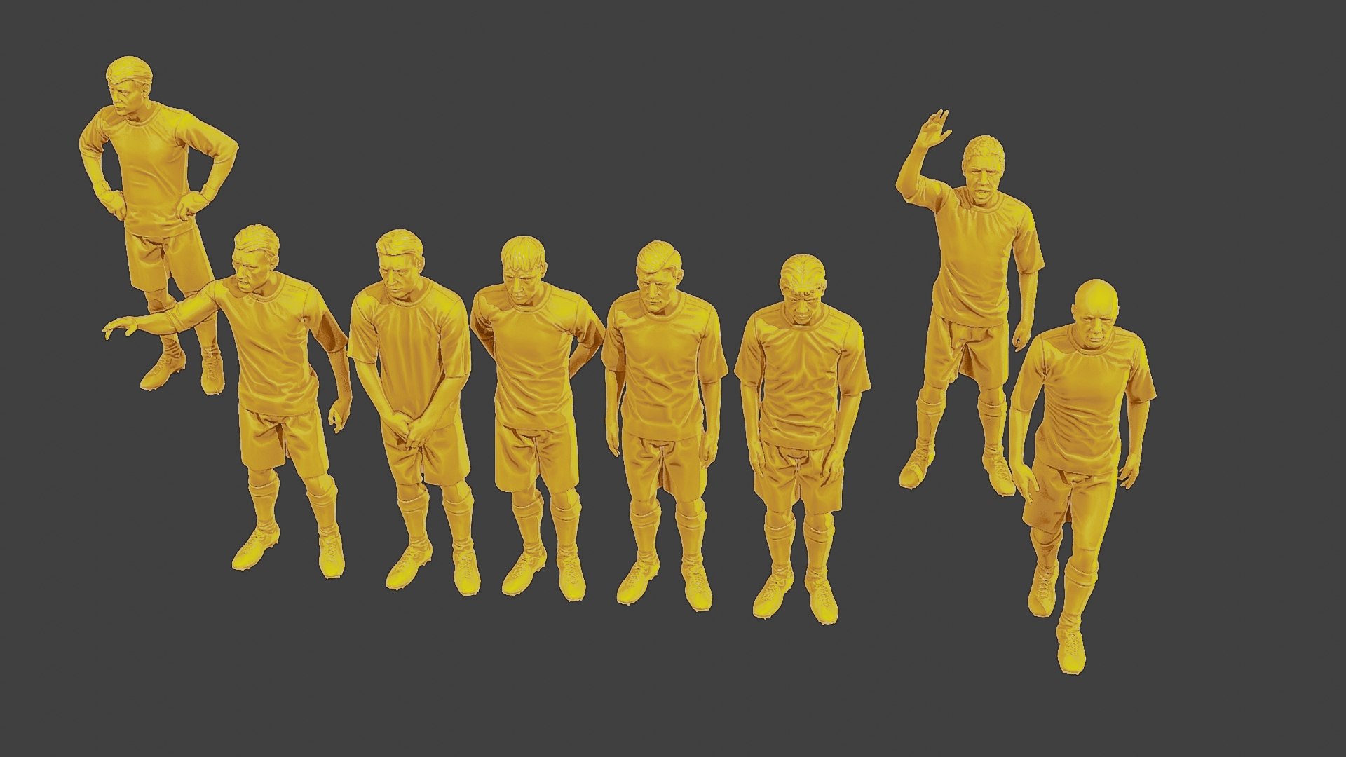 3D Soccer Players SP Pack 3 - TurboSquid 2010911