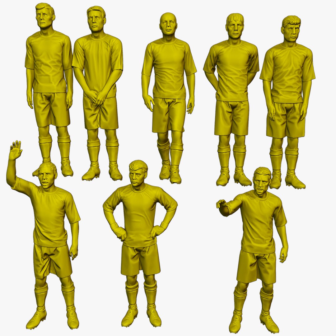 3D Soccer Players SP Pack 3 - TurboSquid 2010911