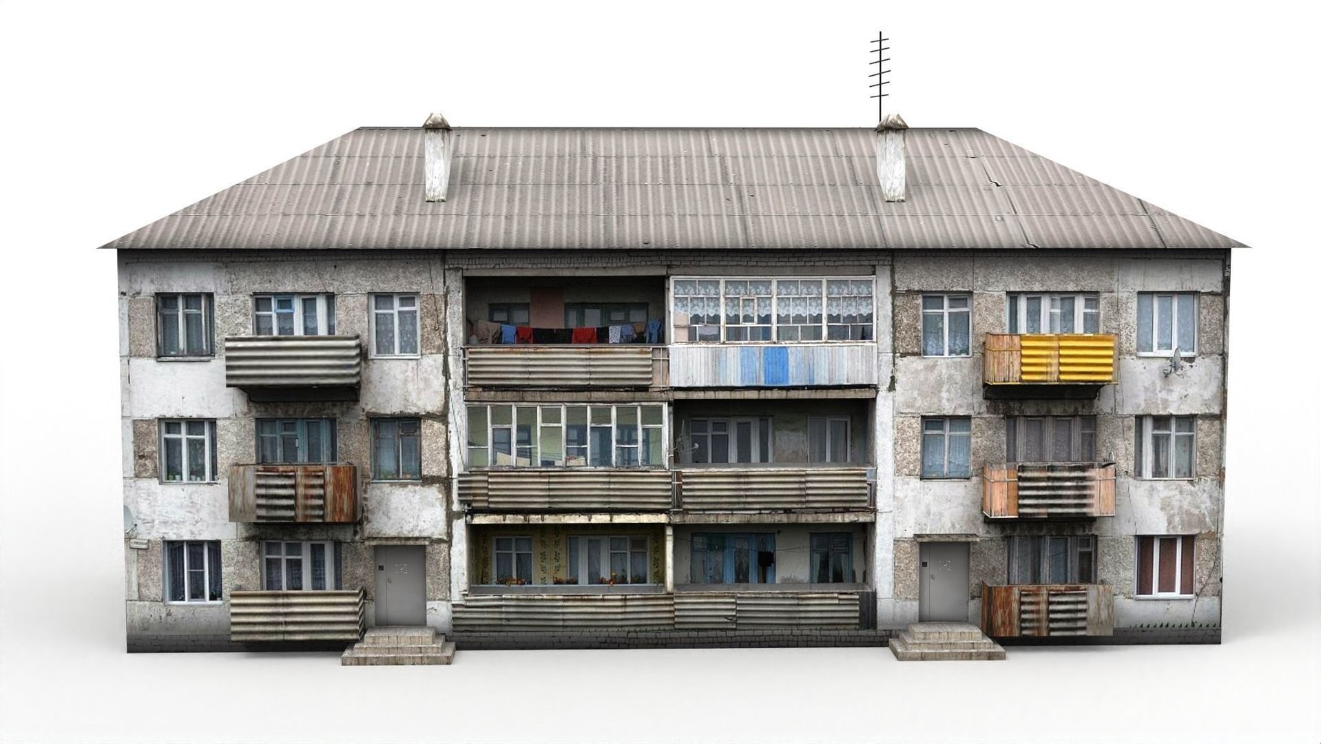 Free 3D Three-storey House Model - TurboSquid 1723533