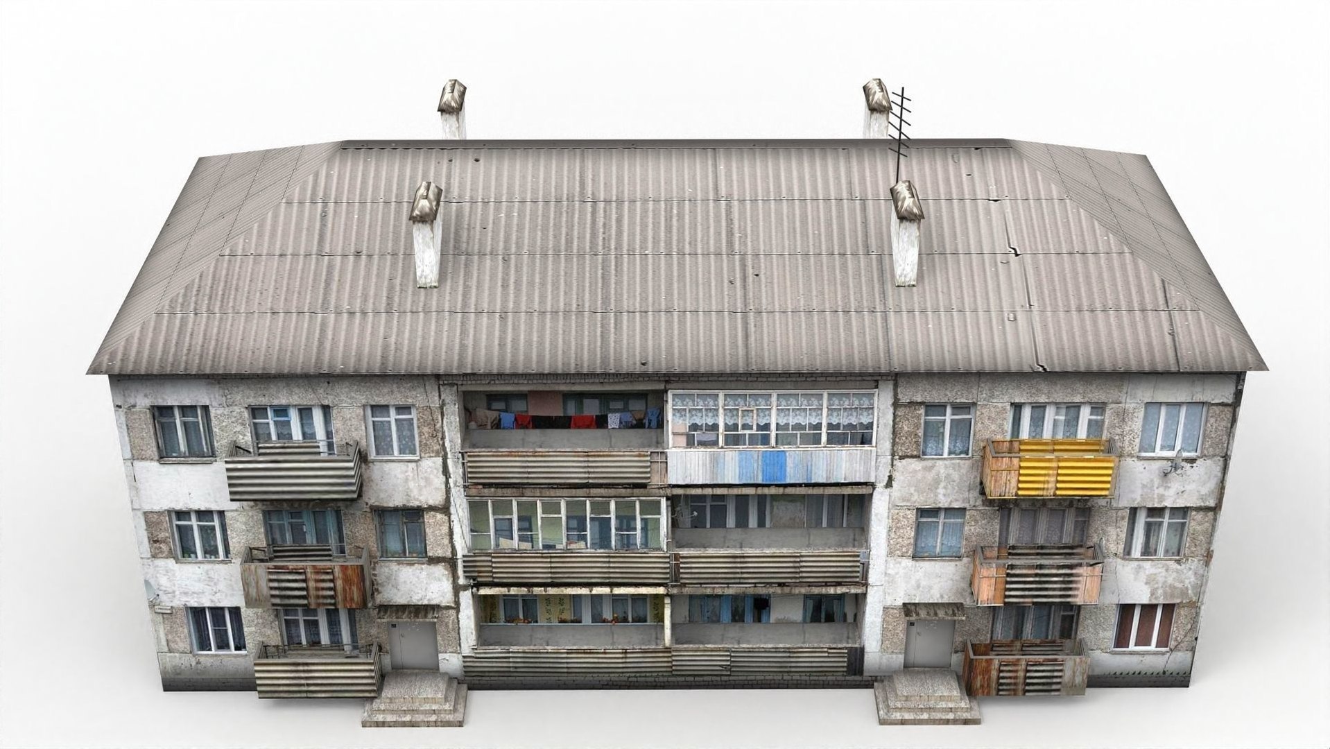 Free 3D Three-storey House Model - TurboSquid 1723533