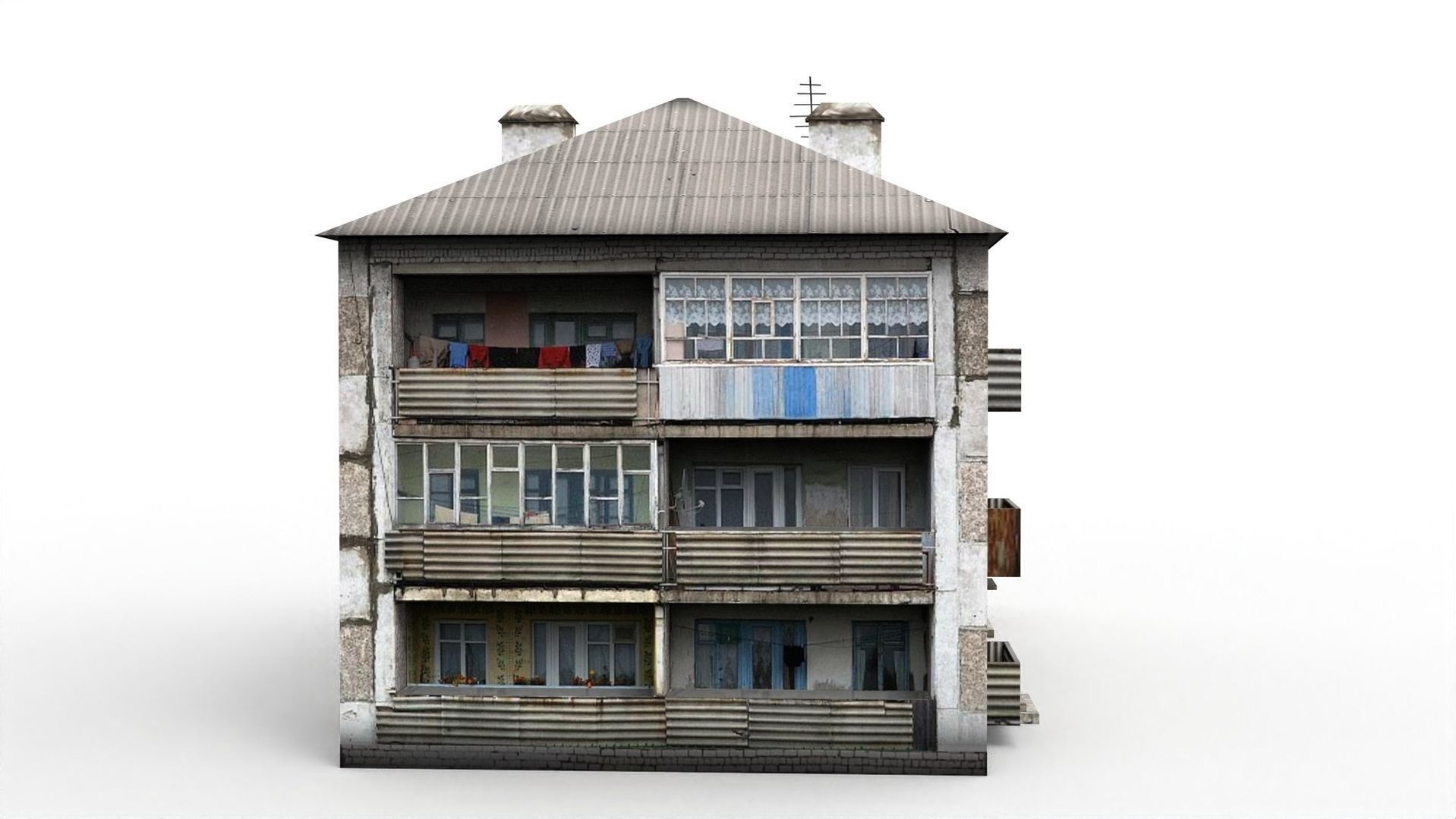 Free 3D Three-storey House Model - TurboSquid 1723533