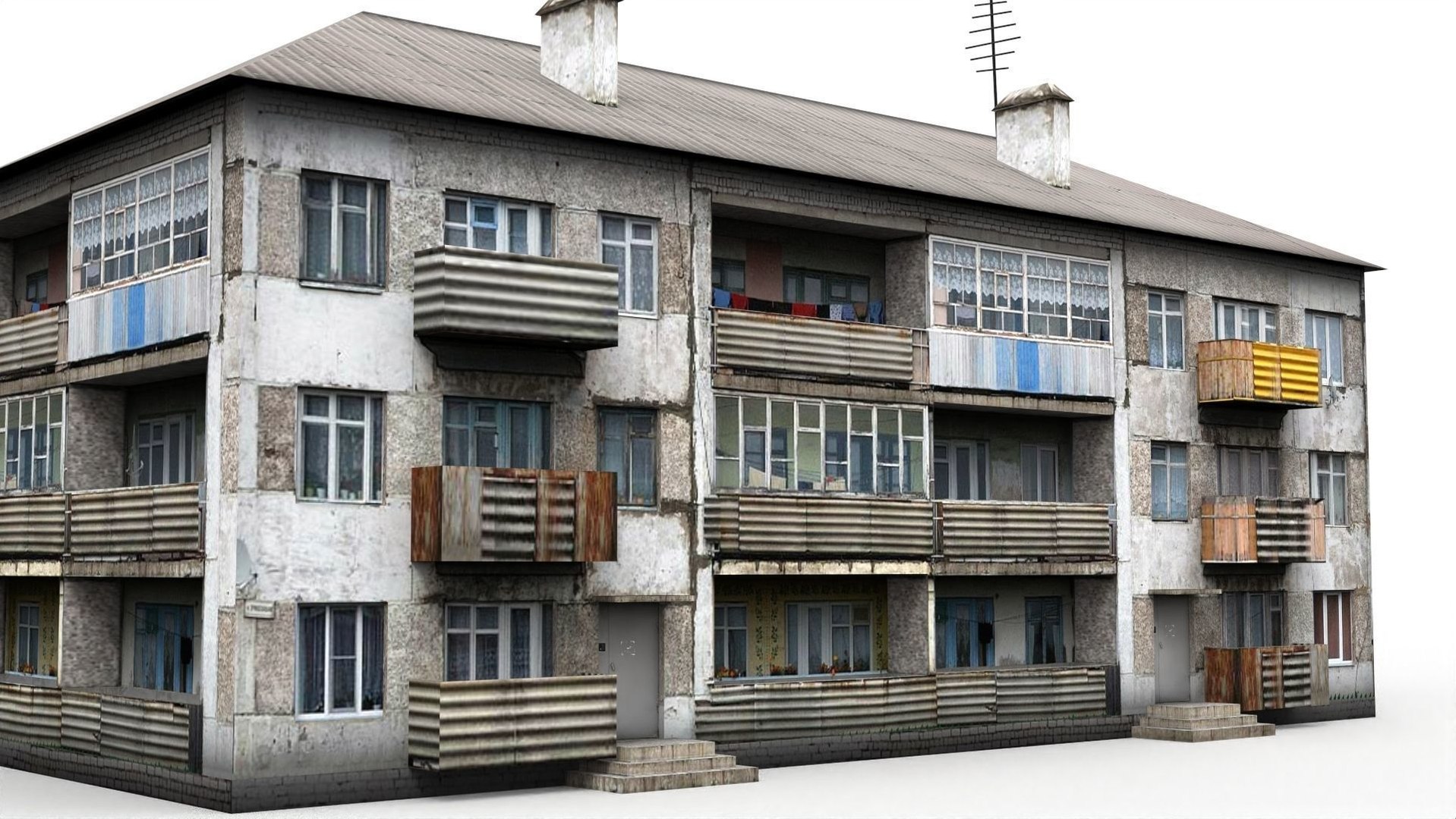 Free 3D Three-storey House Model - TurboSquid 1723533