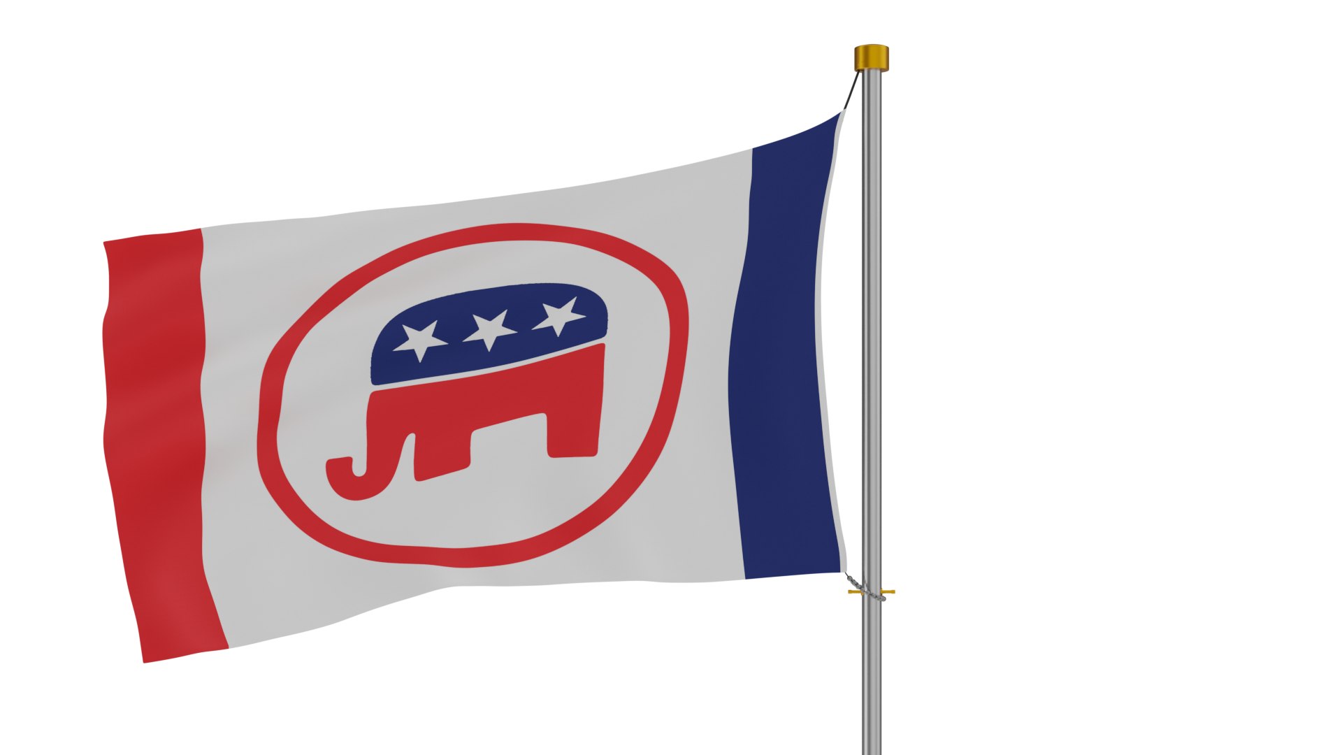 Pole Flag RepublicanUSAblend 3D Model - TurboSquid 2210490