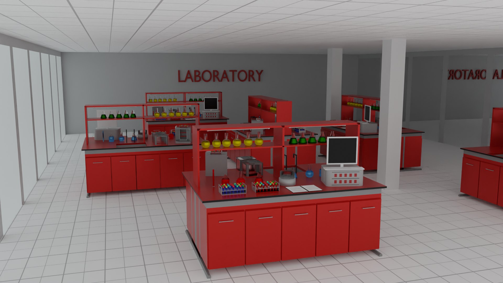 3D Laboratory Model - TurboSquid 1924033