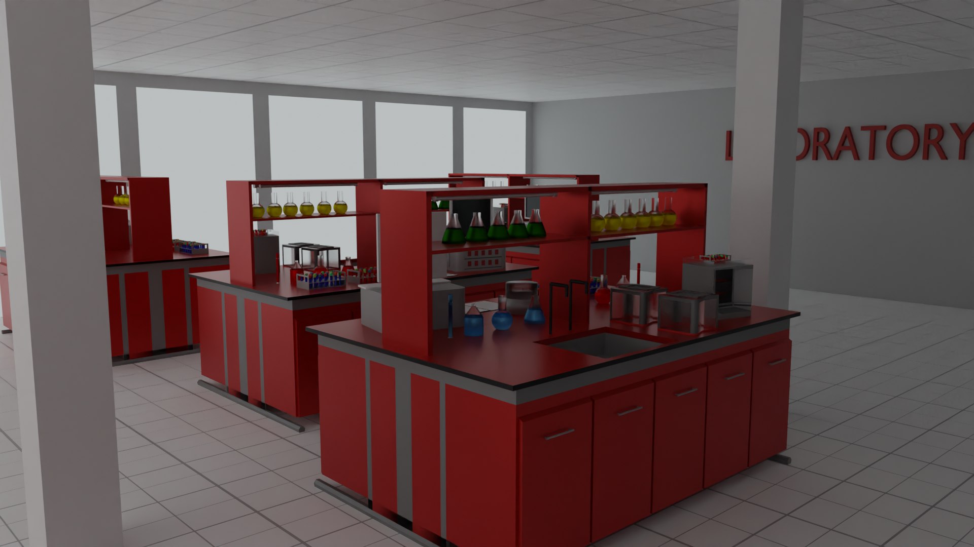3D Laboratory Model - TurboSquid 1924033