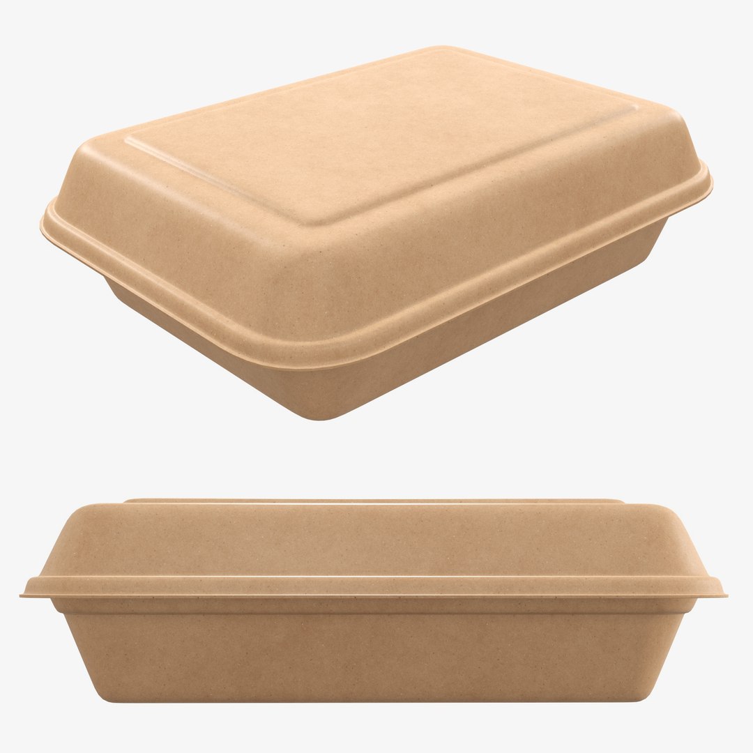 3D model box cardboard lunch - TurboSquid 1686095