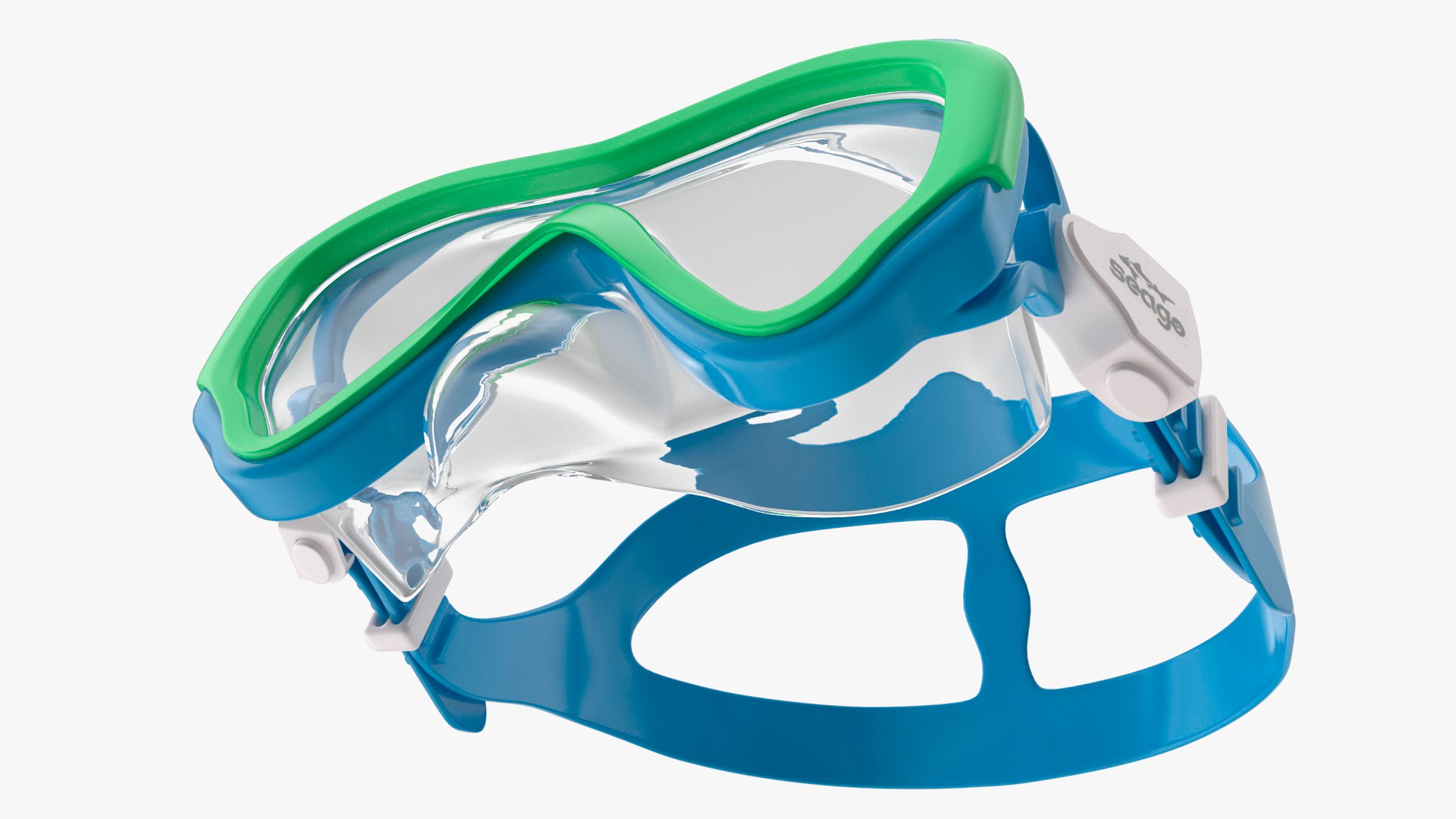 Kids Swimming Mask Seage Blue Model - TurboSquid 2141458