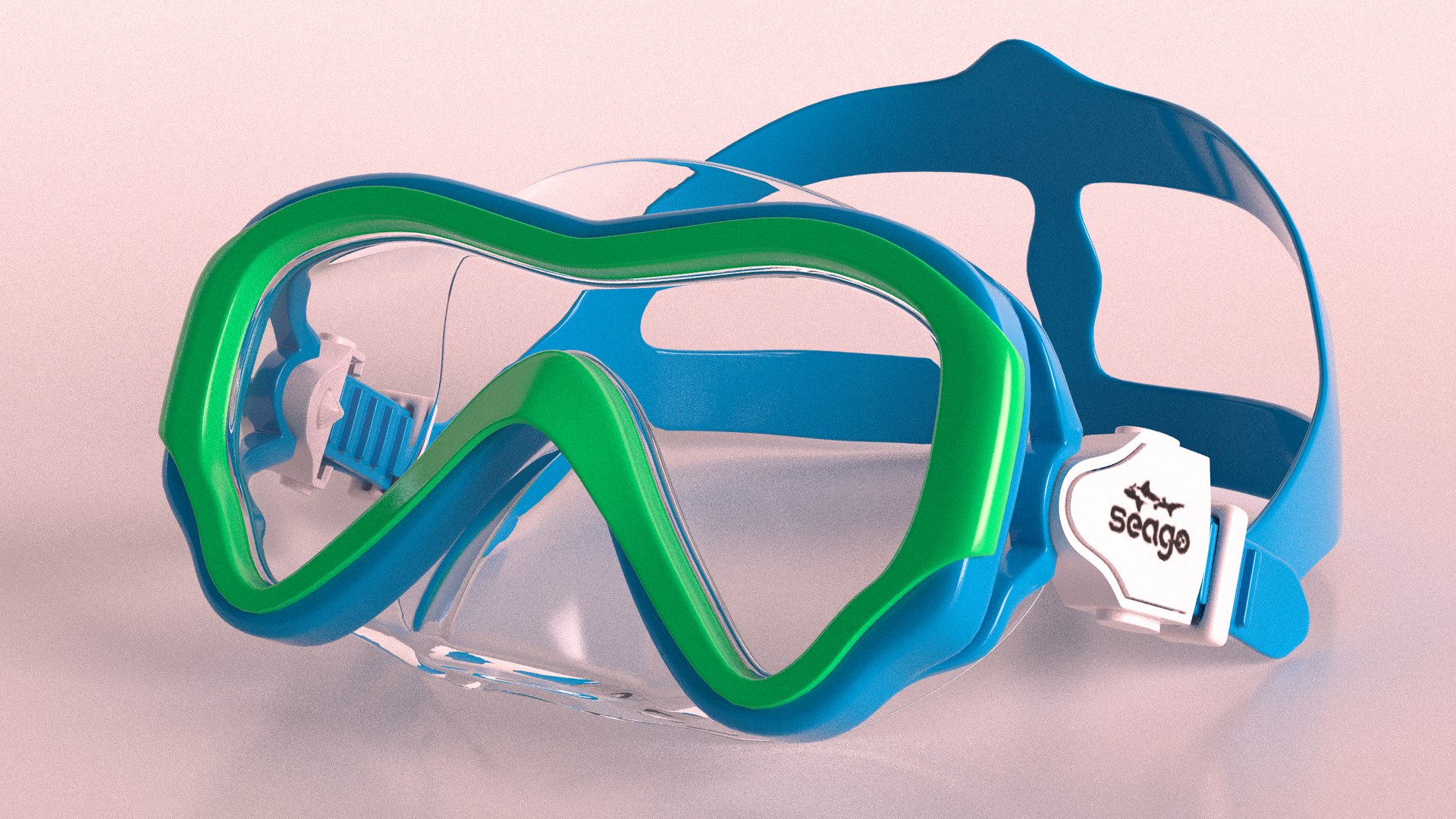 Kids Swimming Mask Seage Blue Model - TurboSquid 2141458