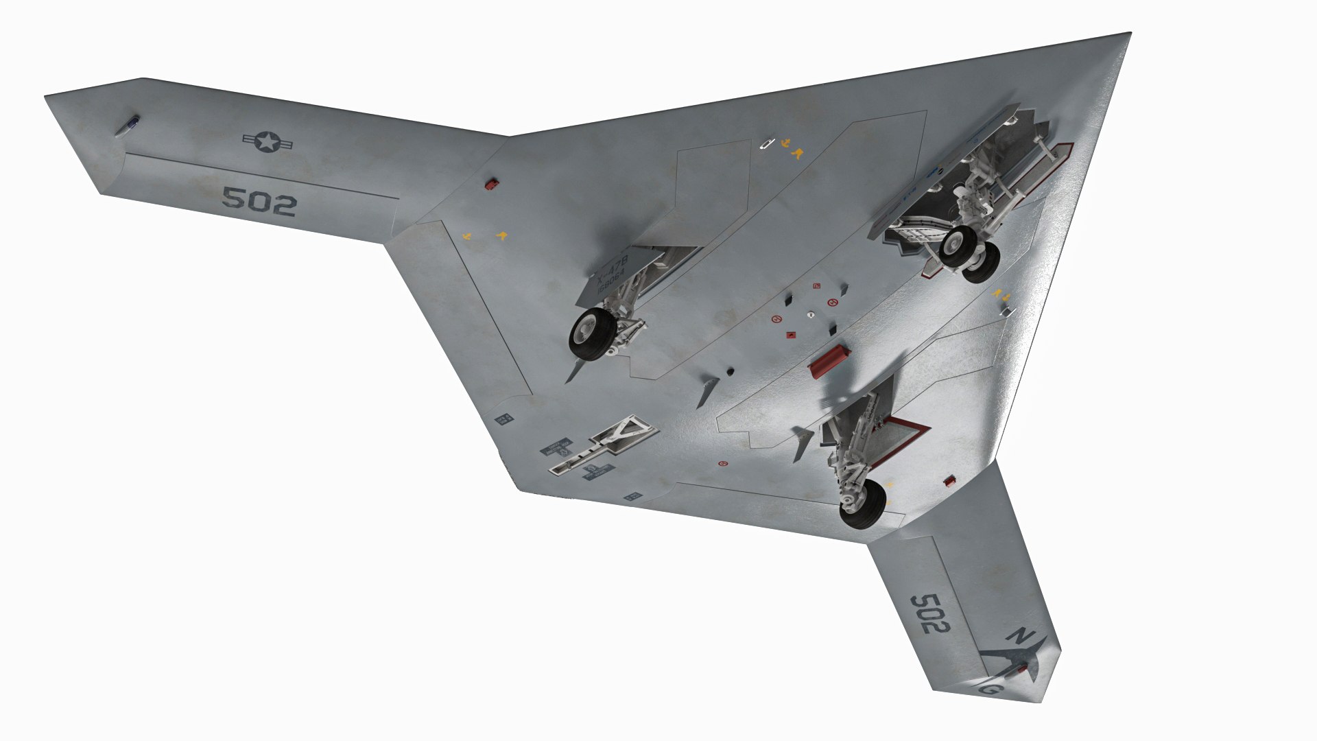 3D Stealth Tactical X-47B UAV Model - TurboSquid 2368329
