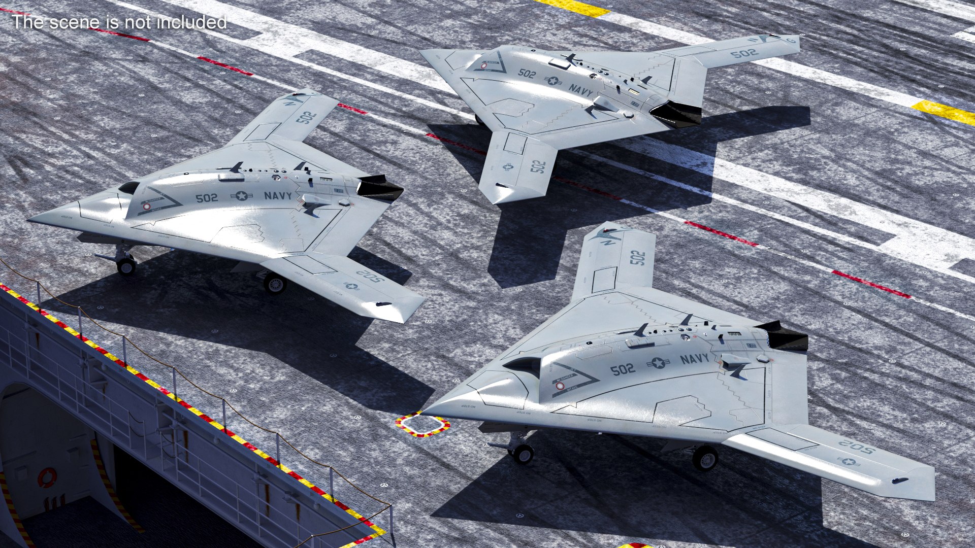 3D Stealth Tactical X-47B UAV Model - TurboSquid 2368329