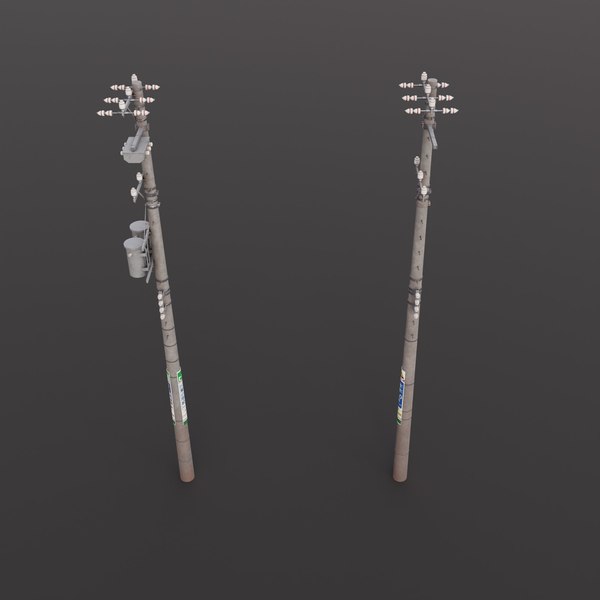 modelo 3d postes electricos - TurboSquid 1964484