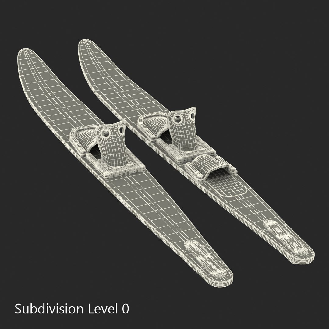 3d water skis model