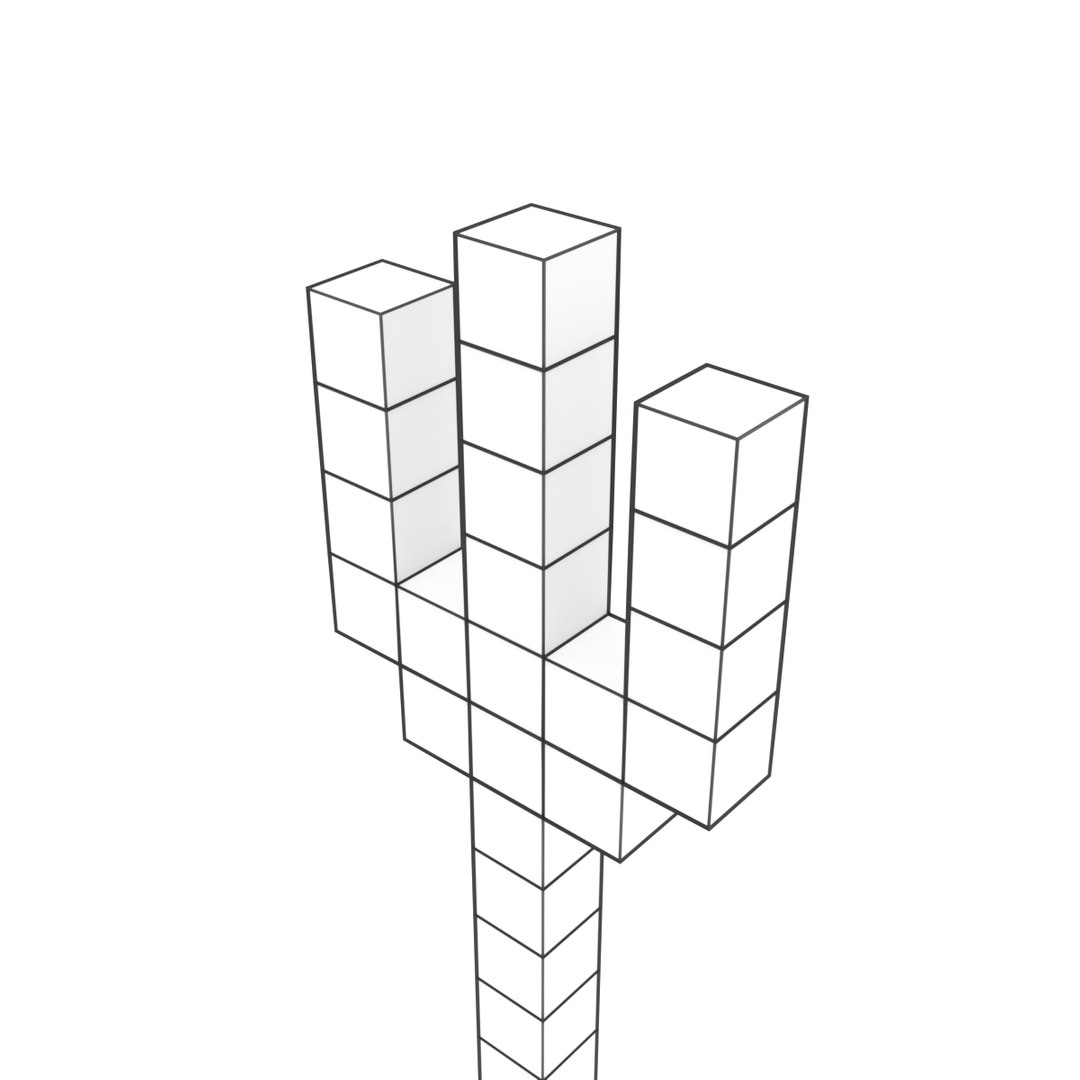 3D Minecraft Trident Model - TurboSquid 1496259