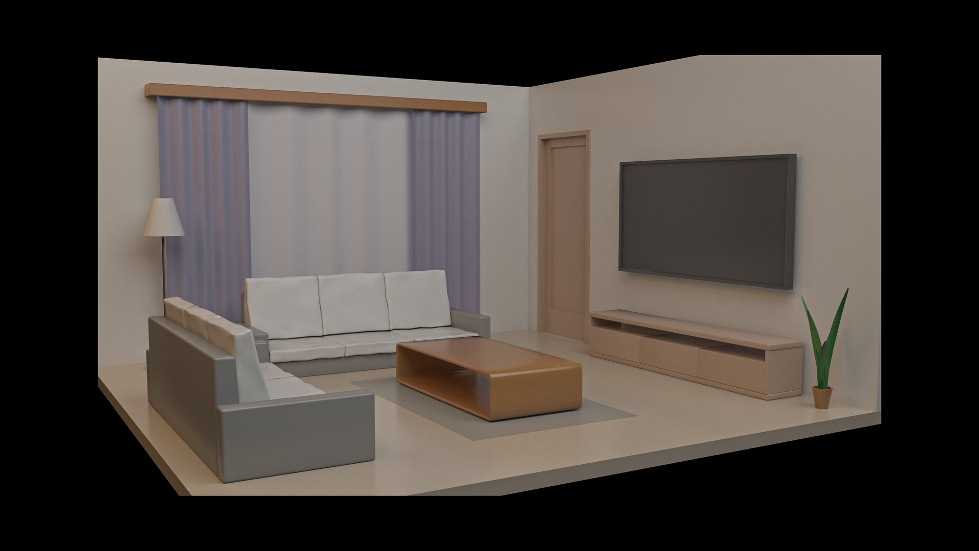 3D Basic Isometric Room - TurboSquid 1933599