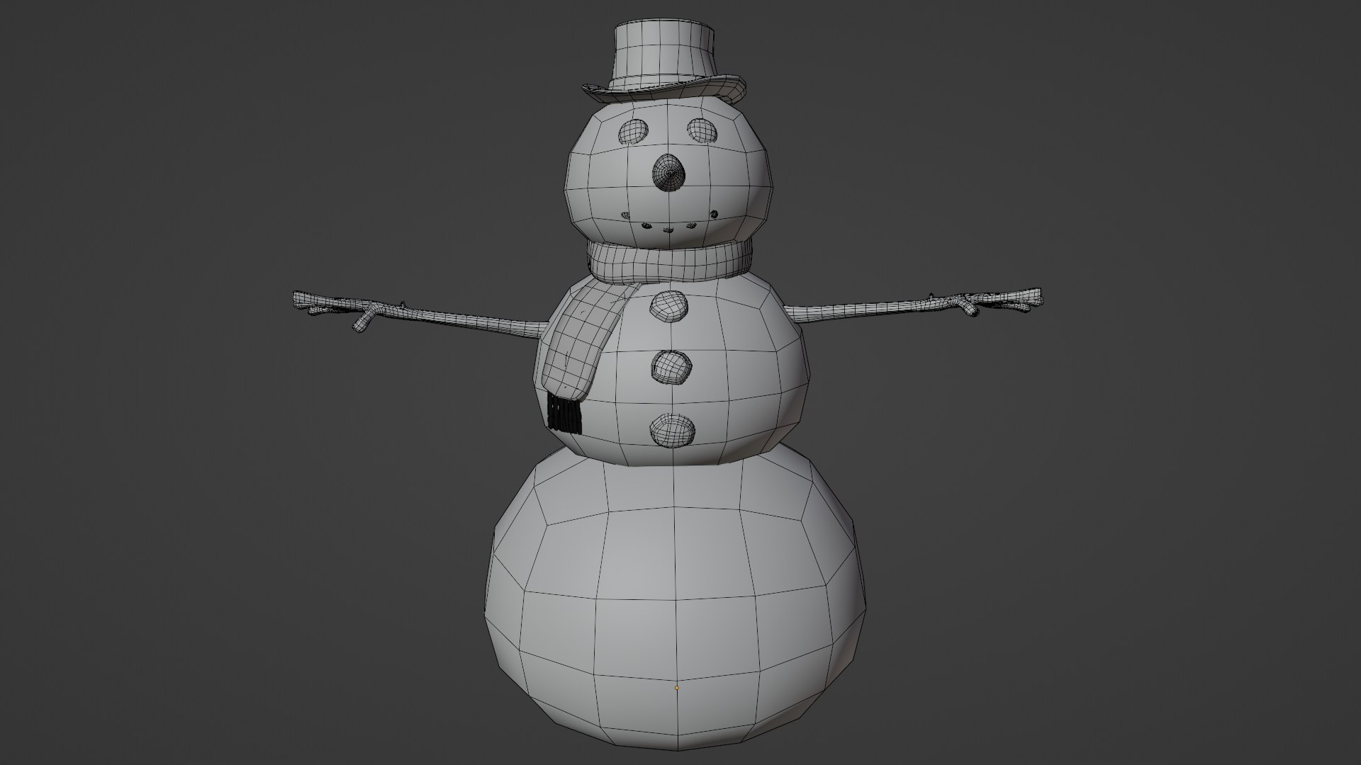 3D Model Snowman - TurboSquid 2229751