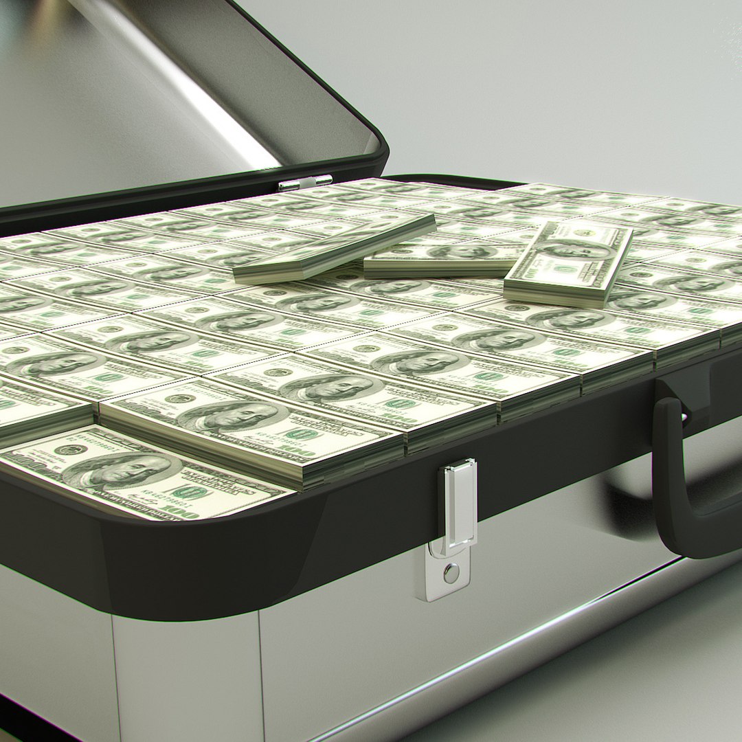3d Model Suitcase Money Modeled
