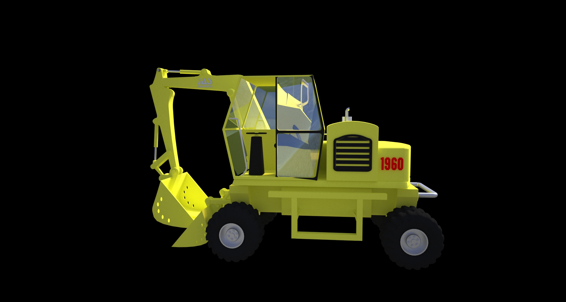 Mr Backhoe Excavator Low Poly 3D - TurboSquid 1843892