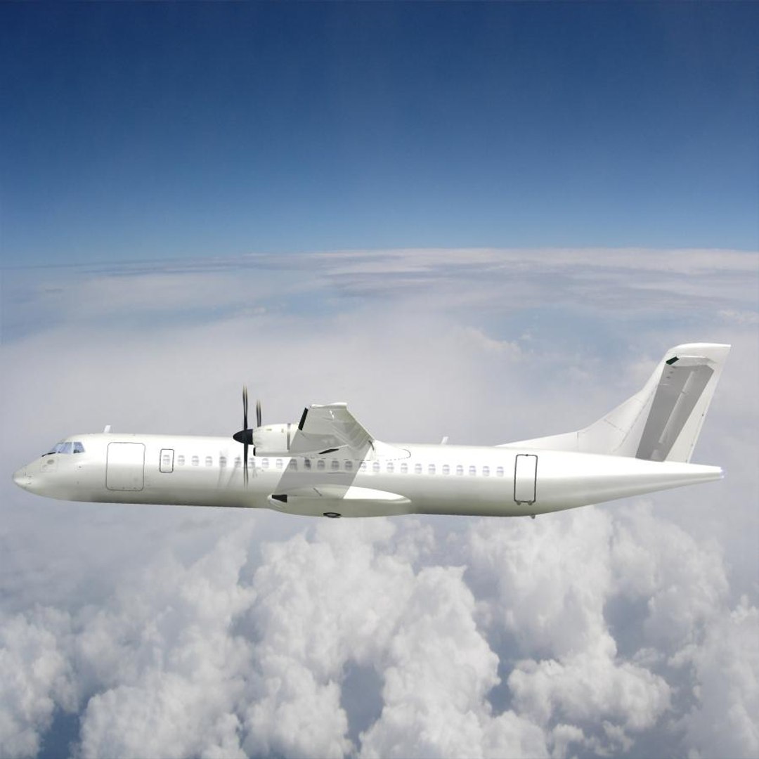 3d Atr 72-500 Generic White