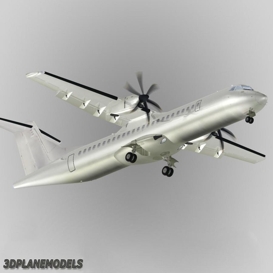 3d Atr 72-500 Generic White