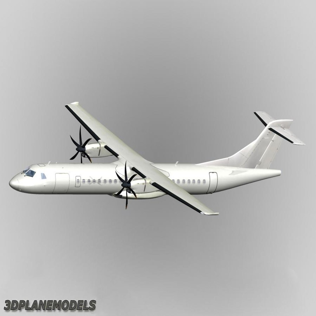 3d Atr 72-500 Generic White