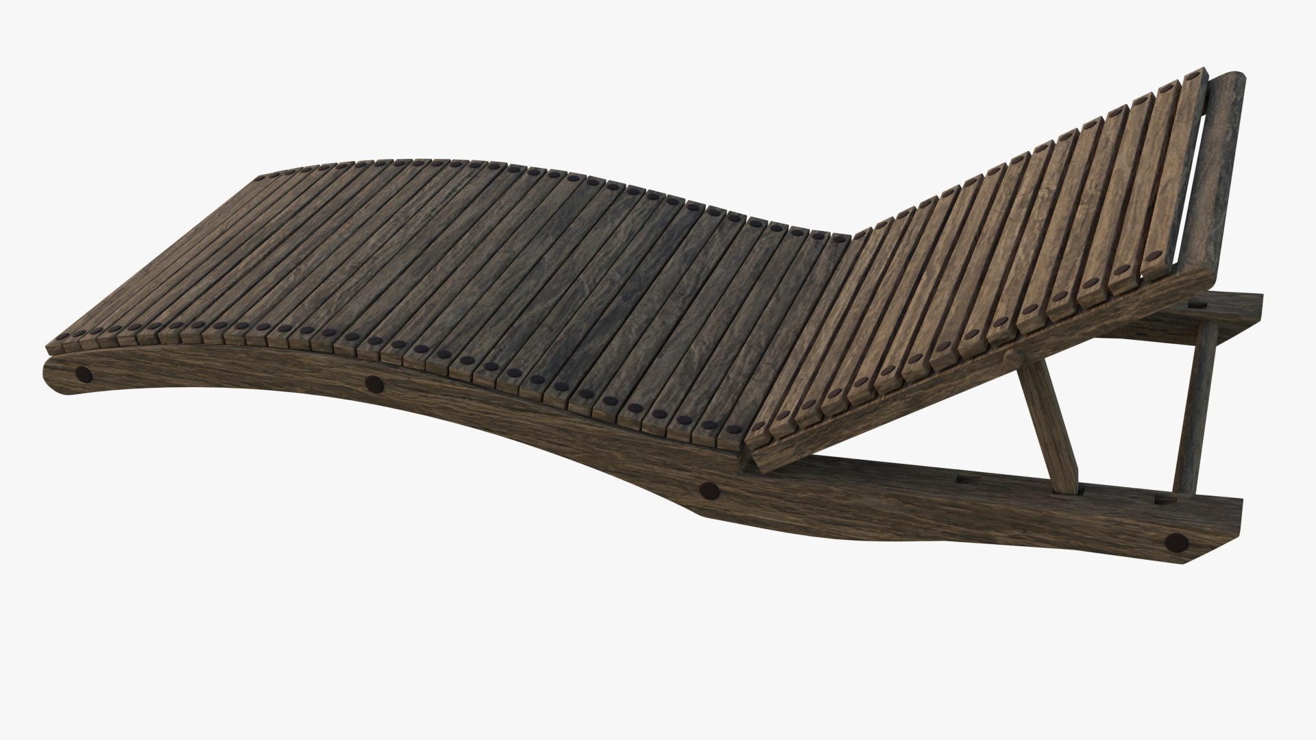 3D Model Sunbed Modeled - TurboSquid 1644815