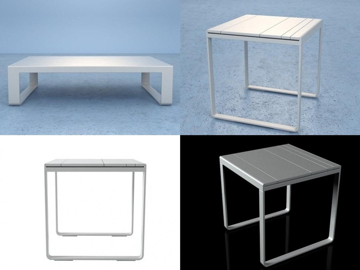 Flat Tables 3D Model - TurboSquid 1180508