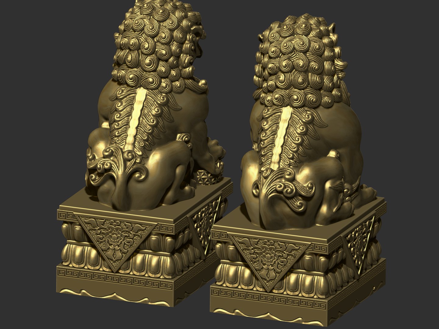 Guardian Lions 3D Model - TurboSquid 2044565