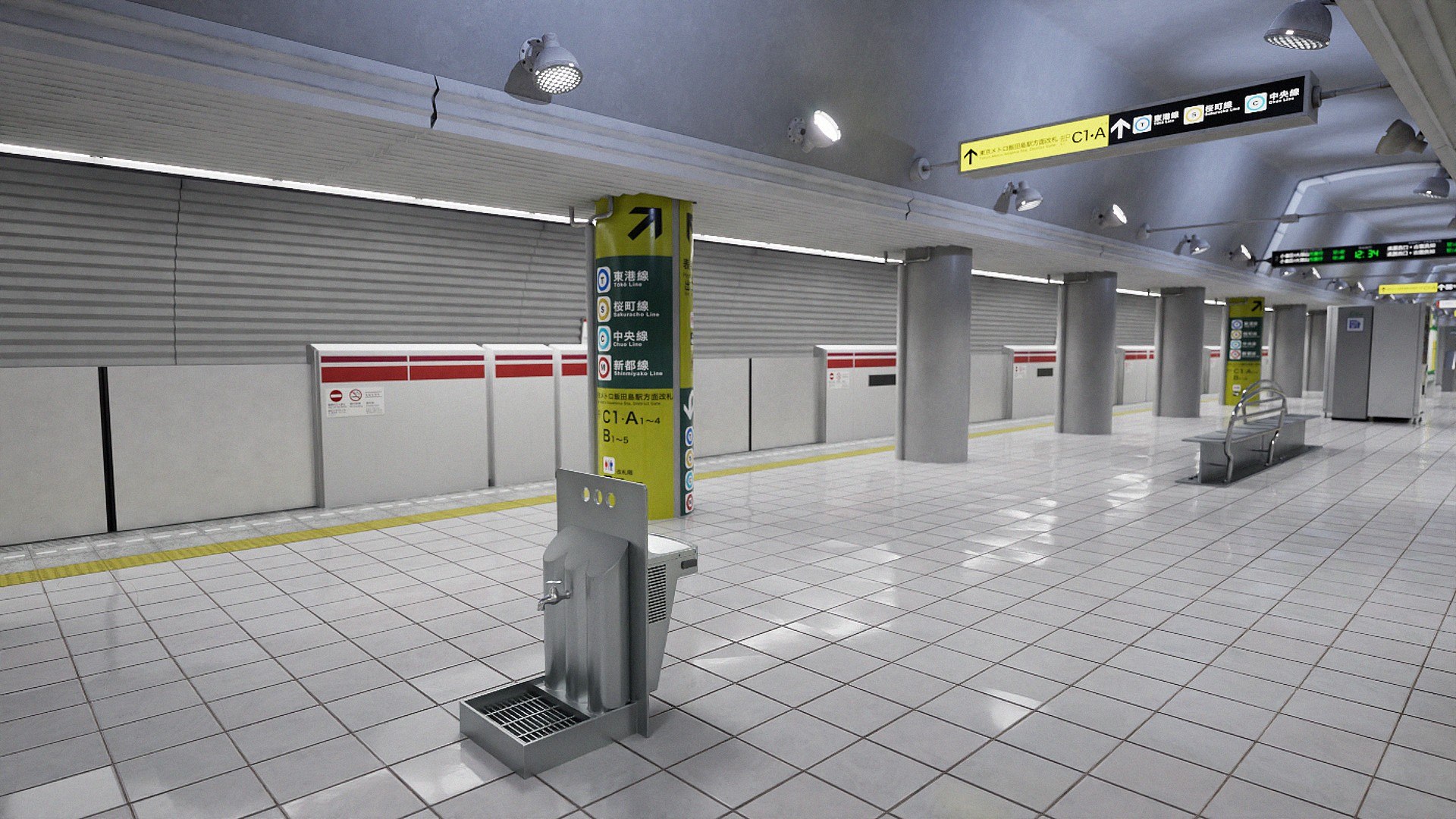 3D Model Tokyo Metro Station 01 - TurboSquid 2137683