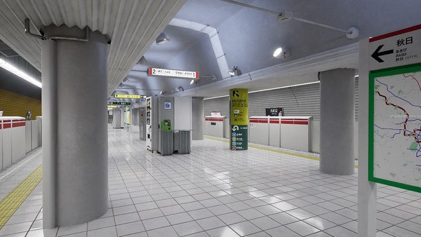 東京メトロ駅013Dモデル - TurboSquid 2137683