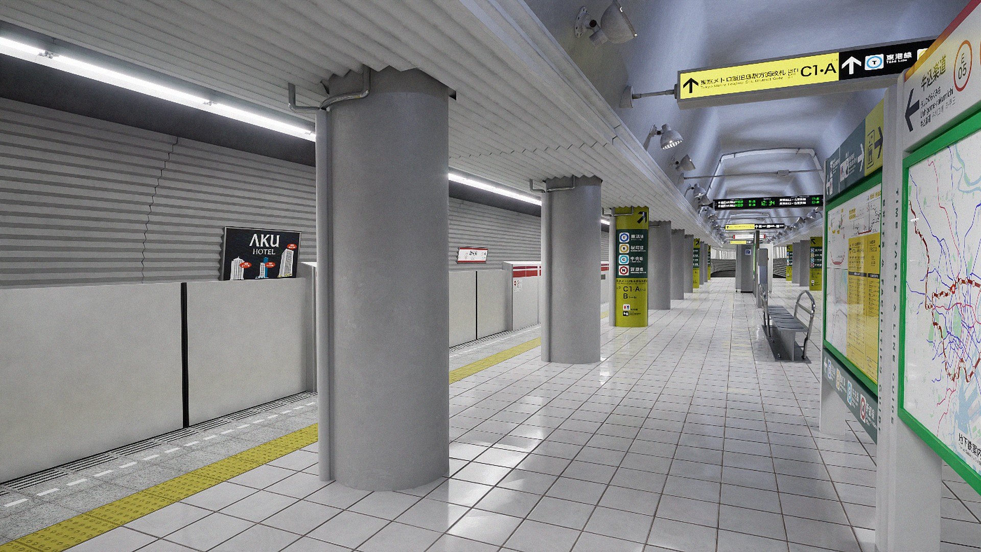 3D Model Tokyo Metro Station 01 - TurboSquid 2137683