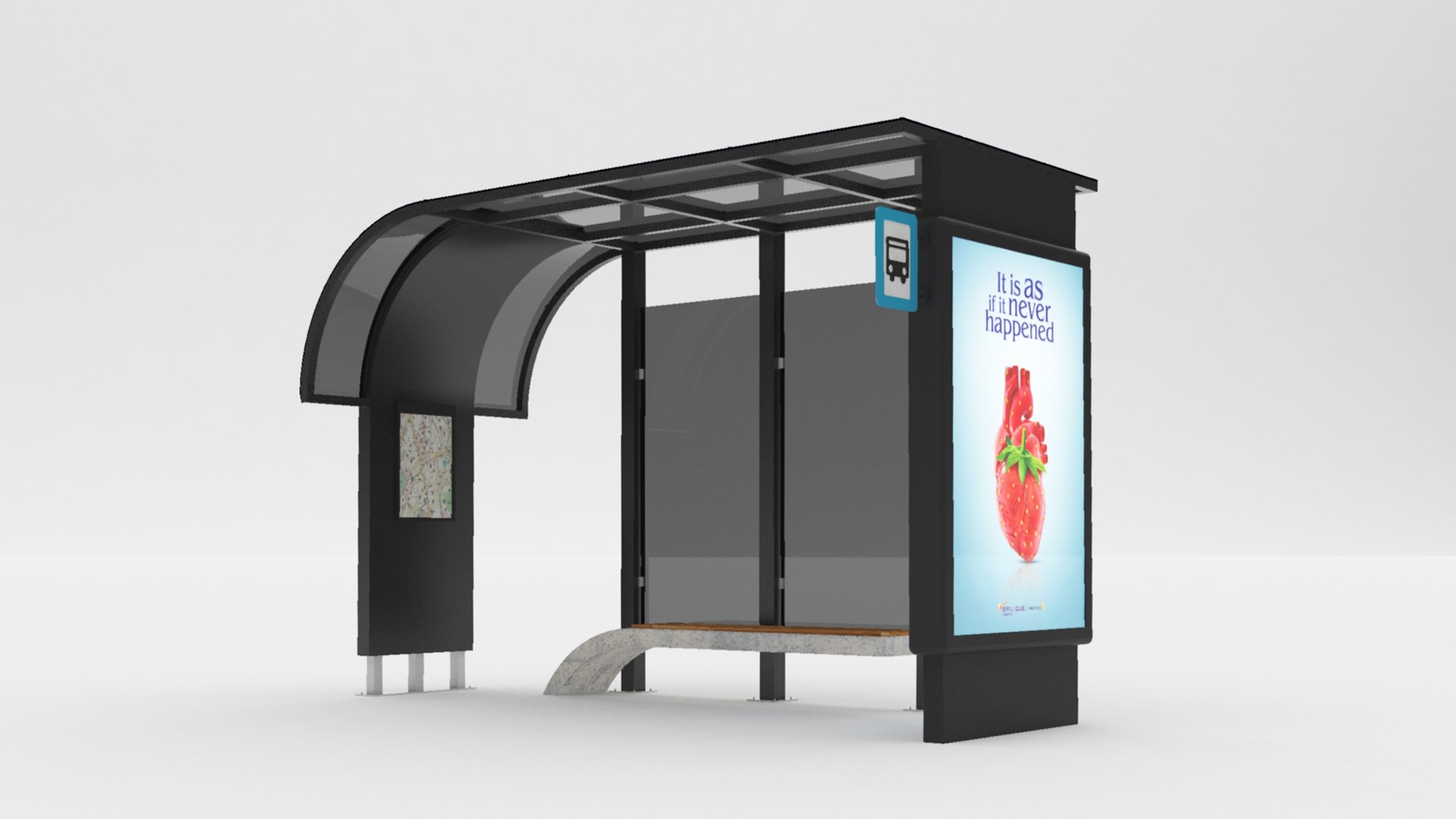 Modern Bus Stop 3D - TurboSquid 1826695
