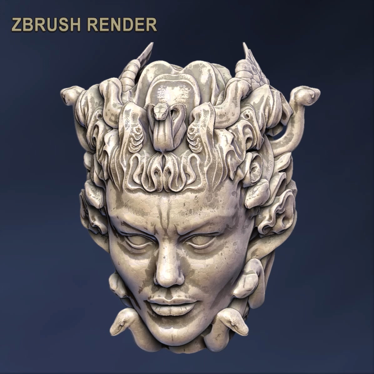 modelo 3d Escultura medusa cabeza - TurboSquid 705572