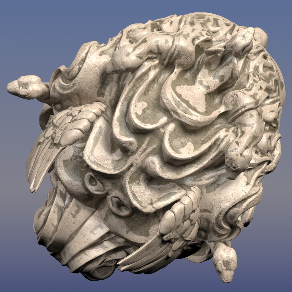 modelo 3d Escultura medusa cabeza - TurboSquid 705572