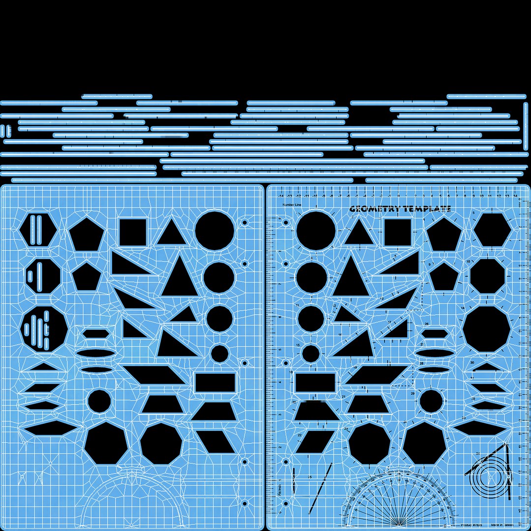 Geometric Shapes Ruler 3D Model - TurboSquid 2423108