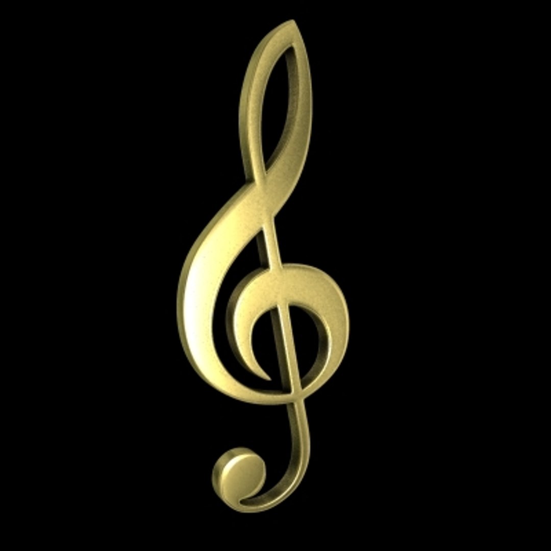 3d musical clef model