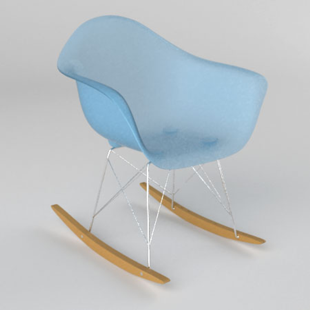 rocking chair charles eames 3d model